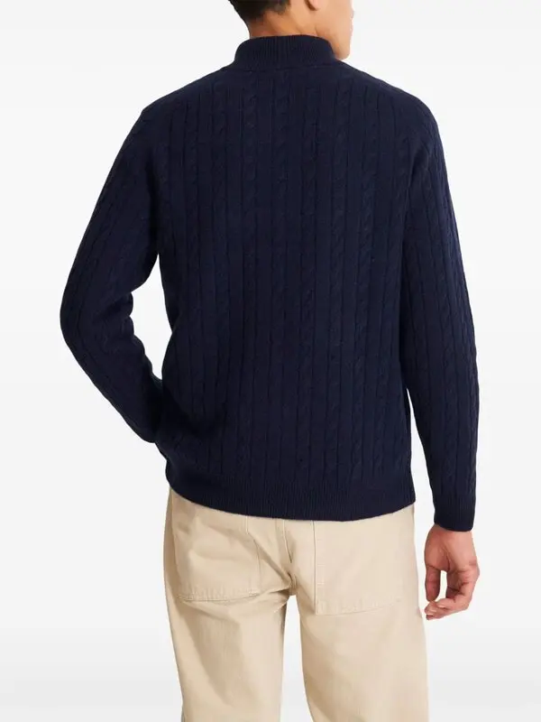 Pringle Of Scotland Lambswool Zip Sweater - Blue