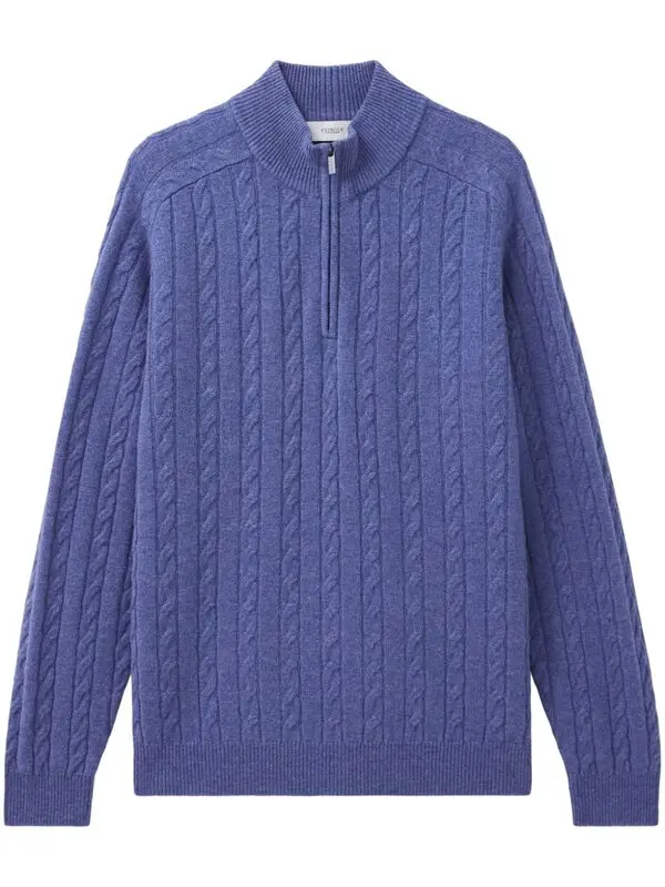 Pringle Of Scotland Cable-knit Wool Sweater - Blue