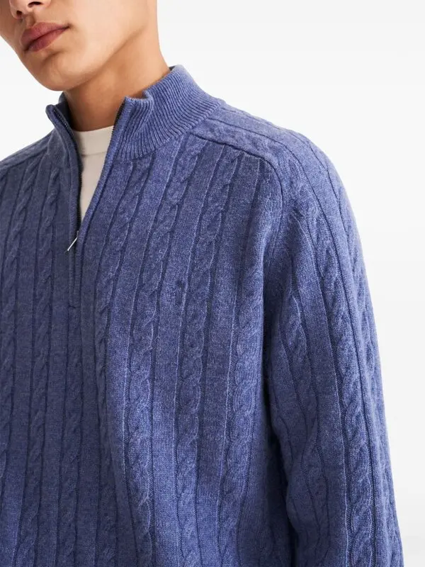 Pringle Of Scotland Cable-knit Wool Sweater - Blue