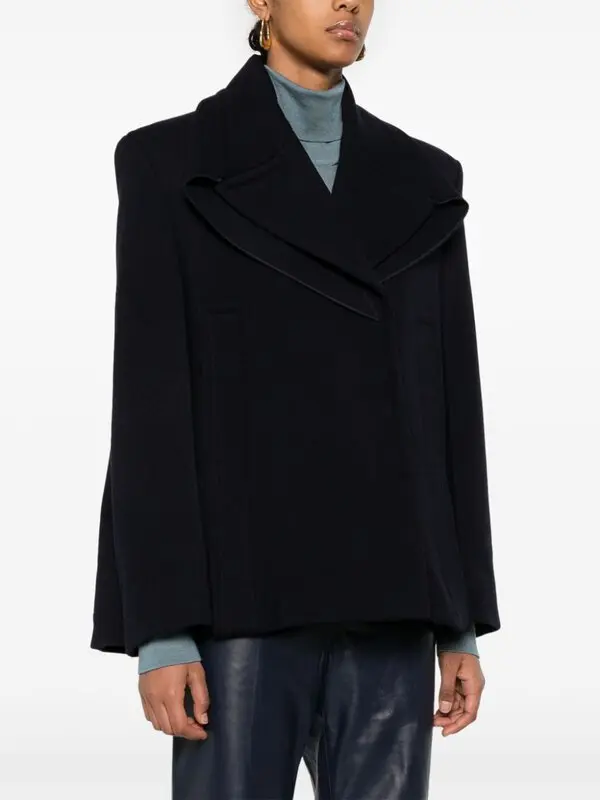 Victoria Beckham Pointed-shoulder Pea Coat
