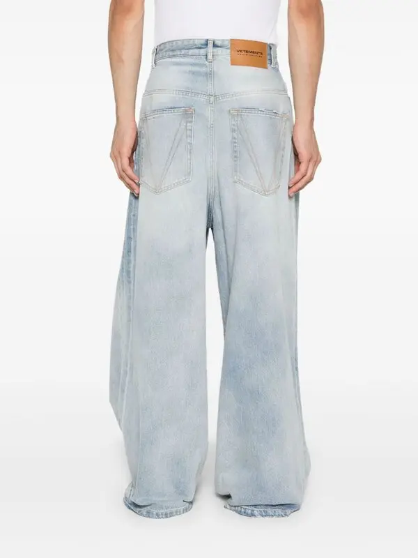 Vetements Big Shape Wide Leg Jeans - Blue