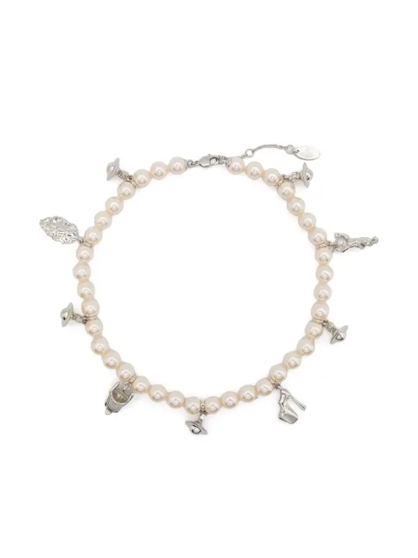 VIVIENNE WESTWOOD Anglo Pearl Necklace - Neutrals