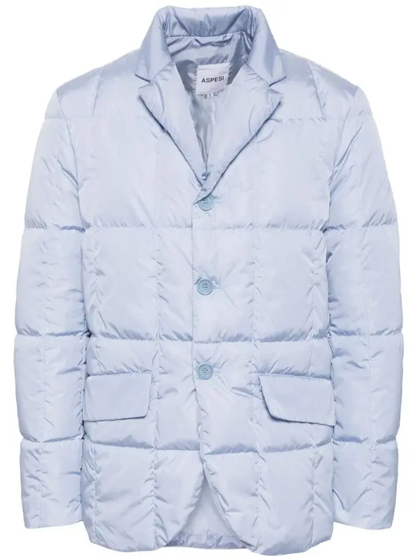 Aspesi Padded Single-breasted Blazer - Blue