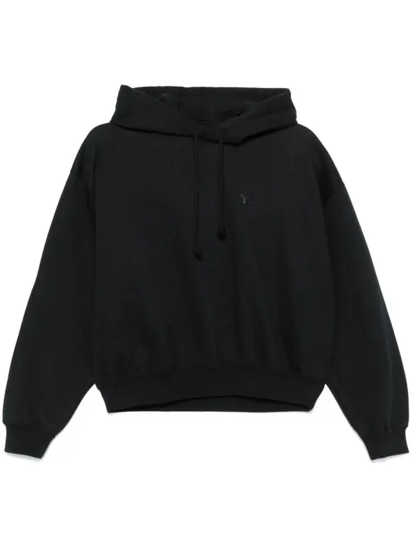 Y3 X Adidas Logo-print Hoodie - Black