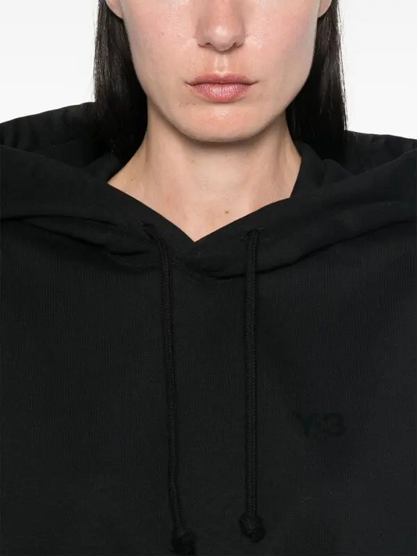 Y3 X Adidas Logo-print Hoodie - Black