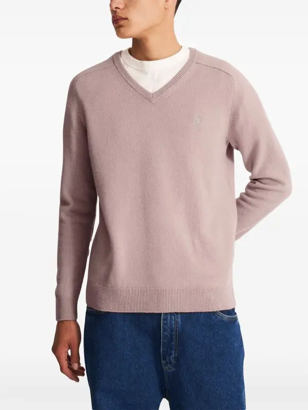 Pringle Of Scotland Wool V-neck Sweater - Pink