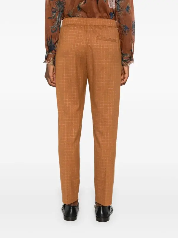 FORTE_FORTE Grid-pattern Trousers