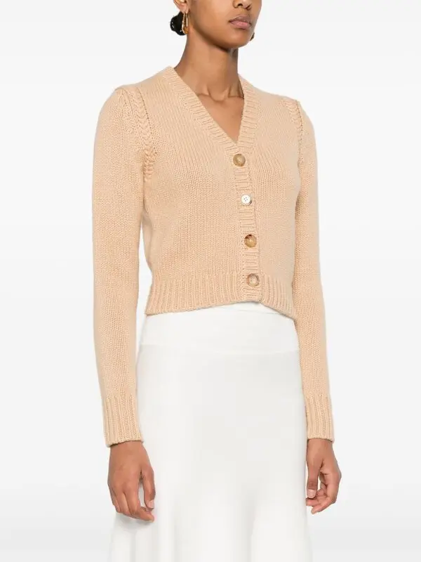 Chloé V-neck Cardigan - Neutrals
