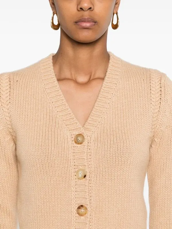 Chloé V-neck Cardigan - Neutrals
