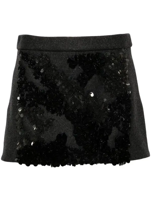 Plan C Sequined Mini Skirt