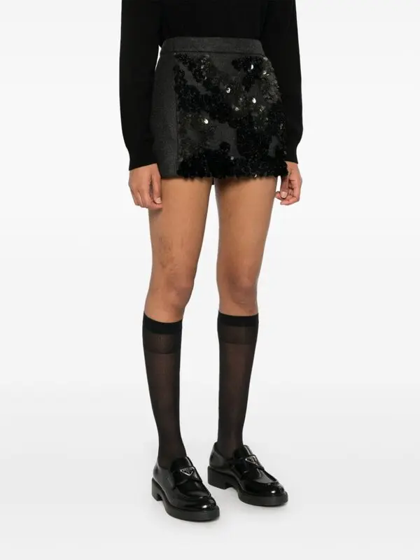 Plan C Sequined Mini Skirt