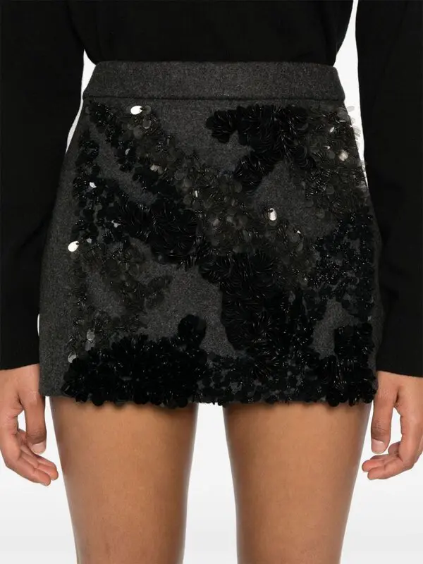 Plan C Sequined Mini Skirt