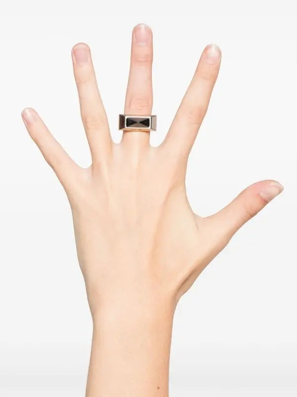 Rick Owens Quartz Pyramid Ring - Silver