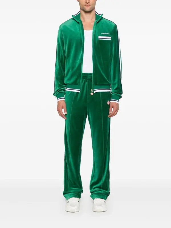 Casablanca Velour Track Jacket - Green