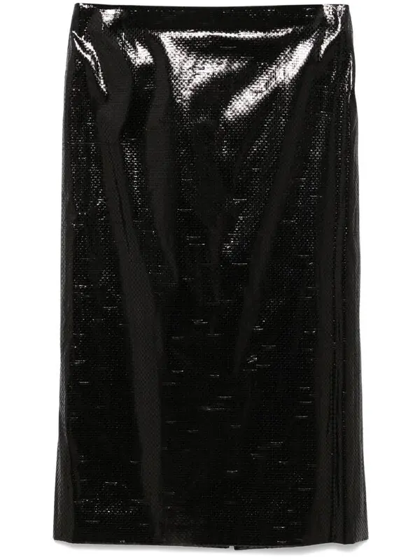 Alexander McQueen Tarpaulin Pencil Midi Skirt