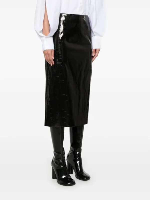 Alexander McQueen Tarpaulin Pencil Midi Skirt