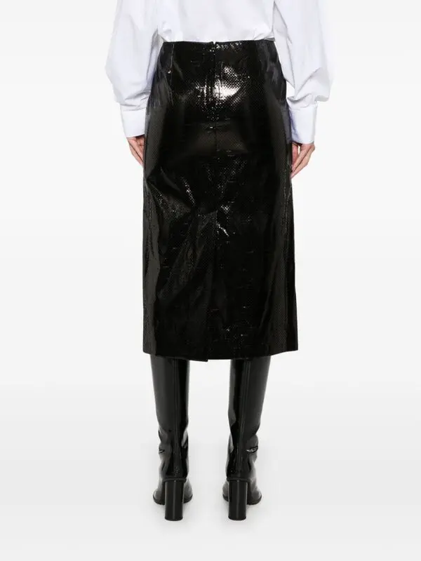 Alexander McQueen Tarpaulin Pencil Midi Skirt