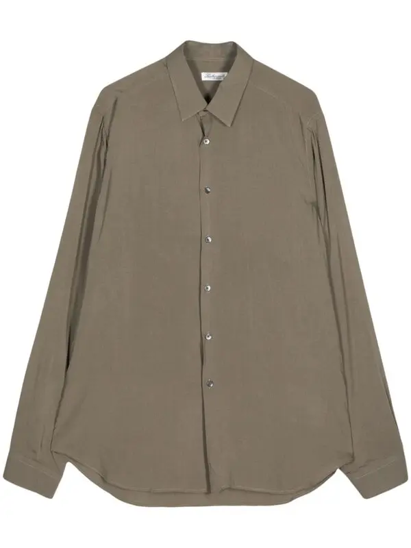 LEATHERSMITH OF LONDON Classic-collar Cotton Shirt