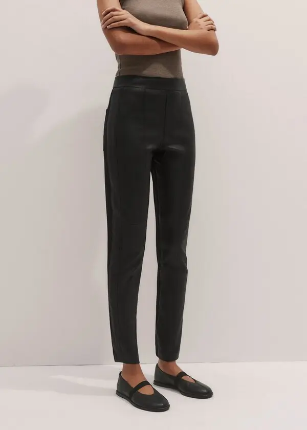 ME+EM High Stretch Leather Mix Legging