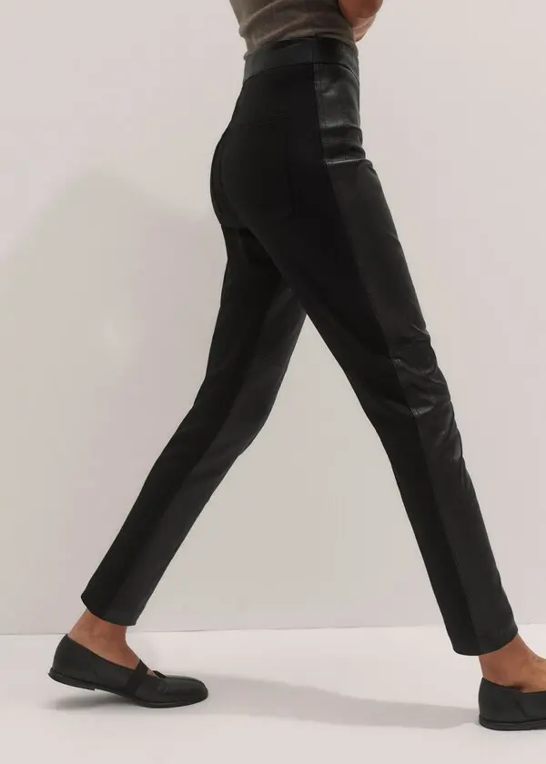 ME+EM High Stretch Leather Mix Legging