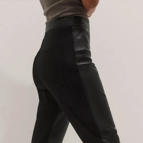 ME+EM High Stretch Leather Mix Legging