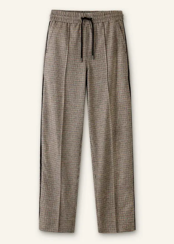 ME+EM Houndstooth Jogger - Brown