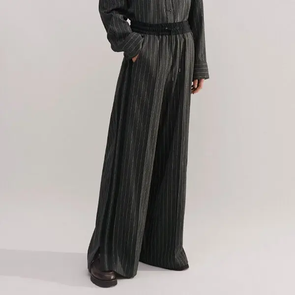 ME+EM Pinstripe Forever Tailoring Shirt - Charcoal Pinstripe