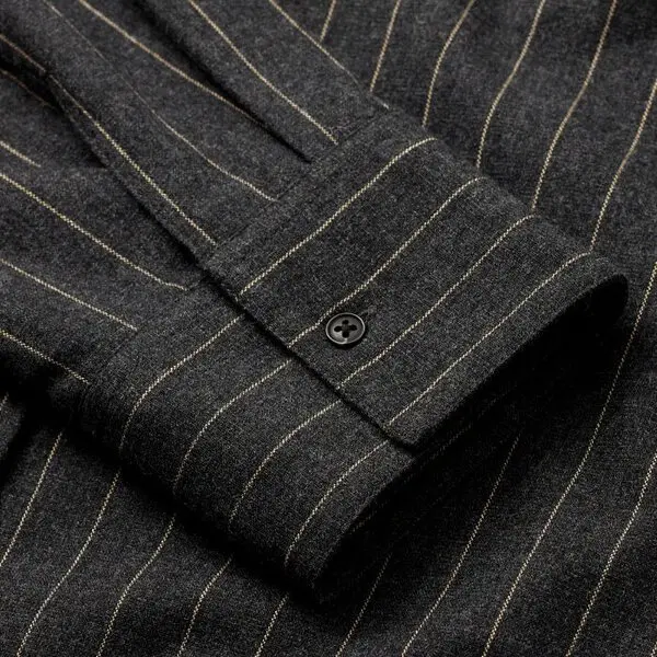 ME+EM Pinstripe Forever Tailoring Shirt - Charcoal Pinstripe