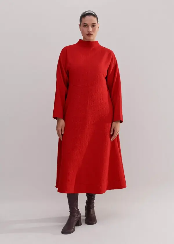Me+Em Batwing Sleeve Midi Dress - Bitter Orange | Editorialist