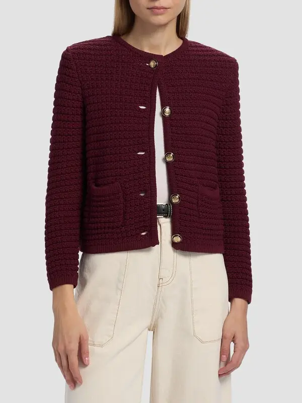 Ba&sh Gaspard Cotton-blend Knit Cardigan