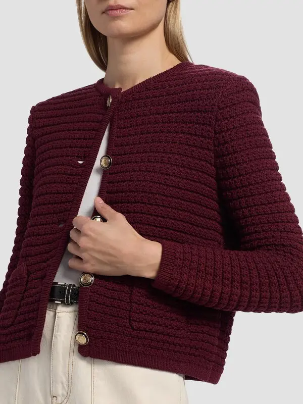 Ba&sh Gaspard Cotton-blend Knit Cardigan