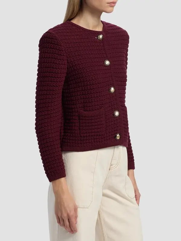 Ba&sh Gaspard Cotton-blend Knit Cardigan
