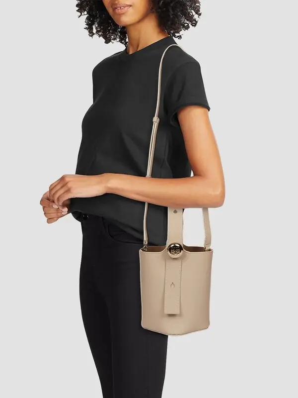 Loewe Mini Pebble Leather Bucket Bag - Sand