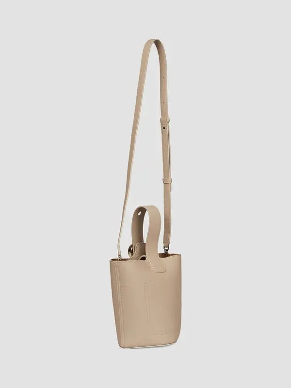 Loewe Mini Pebble Leather Bucket Bag - Sand