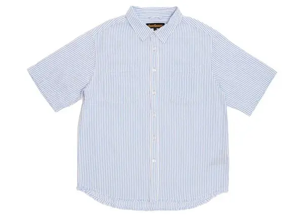 Drew House Seersucker Short Sleeve Shirt - Seersucker Blue
