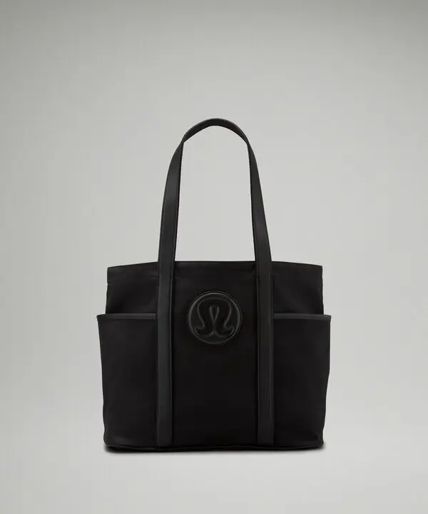 Lululemon Multi-Pocket Canvas Tote Bag - Black/Black | Editorialist