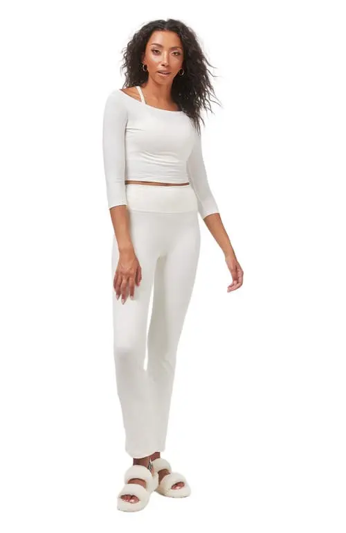REBODY Open Shoulder Top - Bone