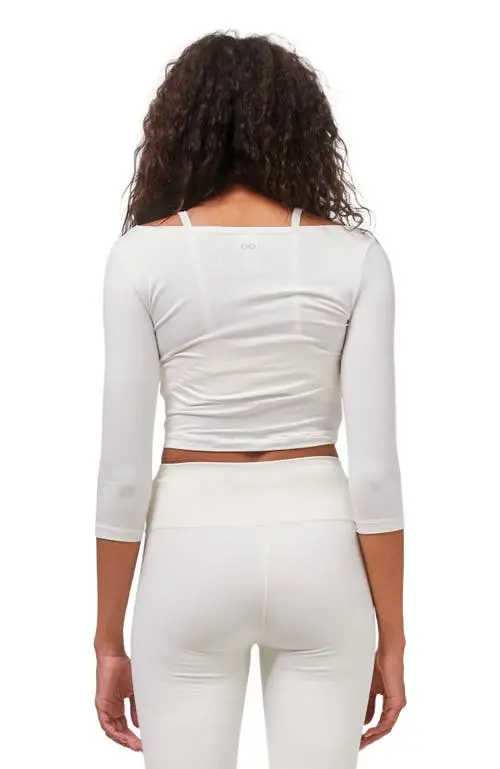 REBODY Open Shoulder Top - Bone