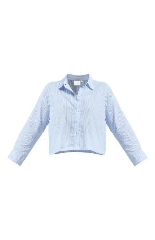 REISTOR Striped Cropped Shirt