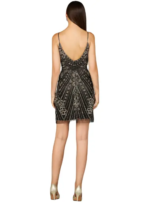 LARA NEW YORK Embellished V-neck Cocktail Dress