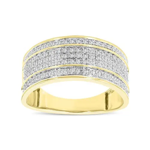 LUVMYJEWELRY Elysium Diamond Band Ring In 10k Gold - 10k Yellow Gold