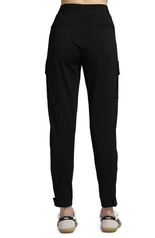 APNY High-waist Ponte Cargo Trousers - Black