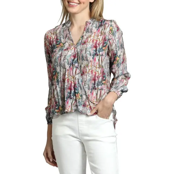 APNY Printed Blouse - Beige Multi