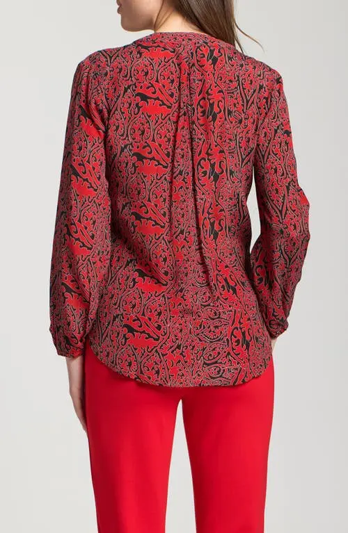 APNY Printed Blouse - Red