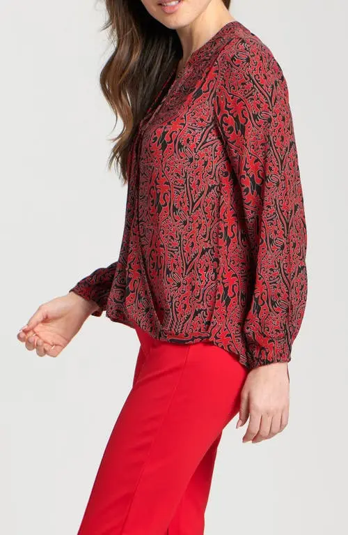 APNY Printed Blouse - Red