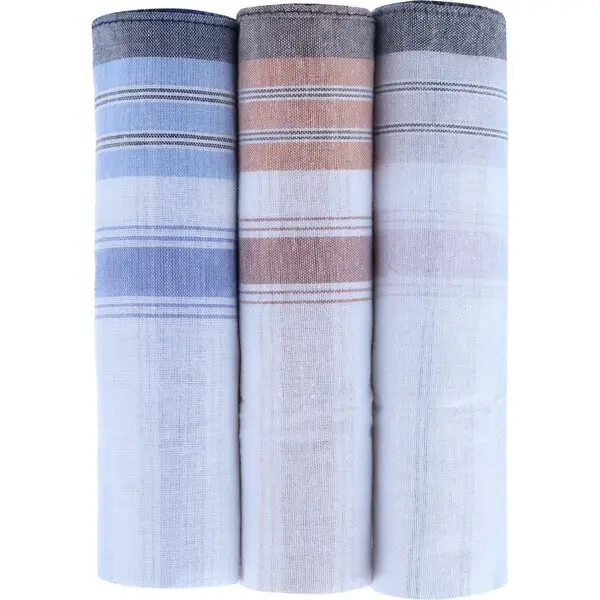 Trafalgar Checked Cotton Handkerchiefs - Blue Multi