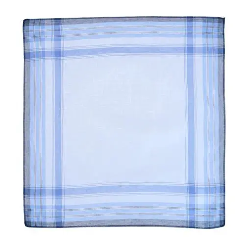 Trafalgar Checked Cotton Handkerchiefs - Blue Multi