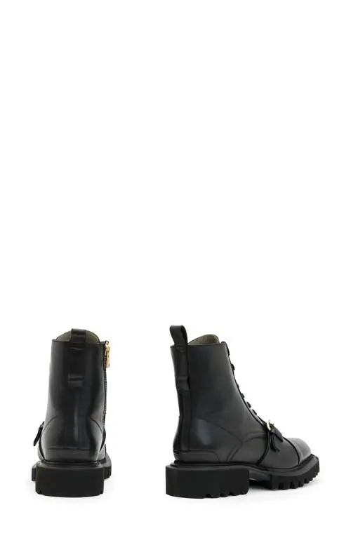 ALLSAINTS Tori Lug Sole Boots - Black/warm Brass