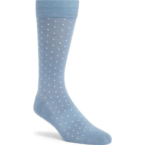 Nordstrom Cushion Foot Crew Socks - Blue Pond Dot