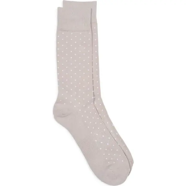 Nordstrom Cushion Foot Crew Socks - Grey Dot